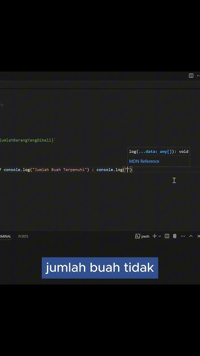 Javascript Dasar: Conditional (Ternary) Operator Part 2 #edukasi #coding #javascript - YouTube