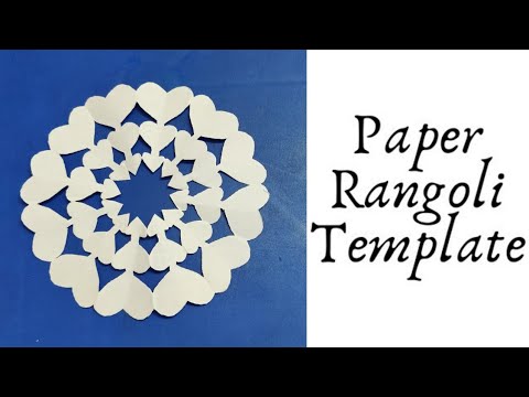 how to make a easy paper cutting Rangoli design for decoration | Diy ...