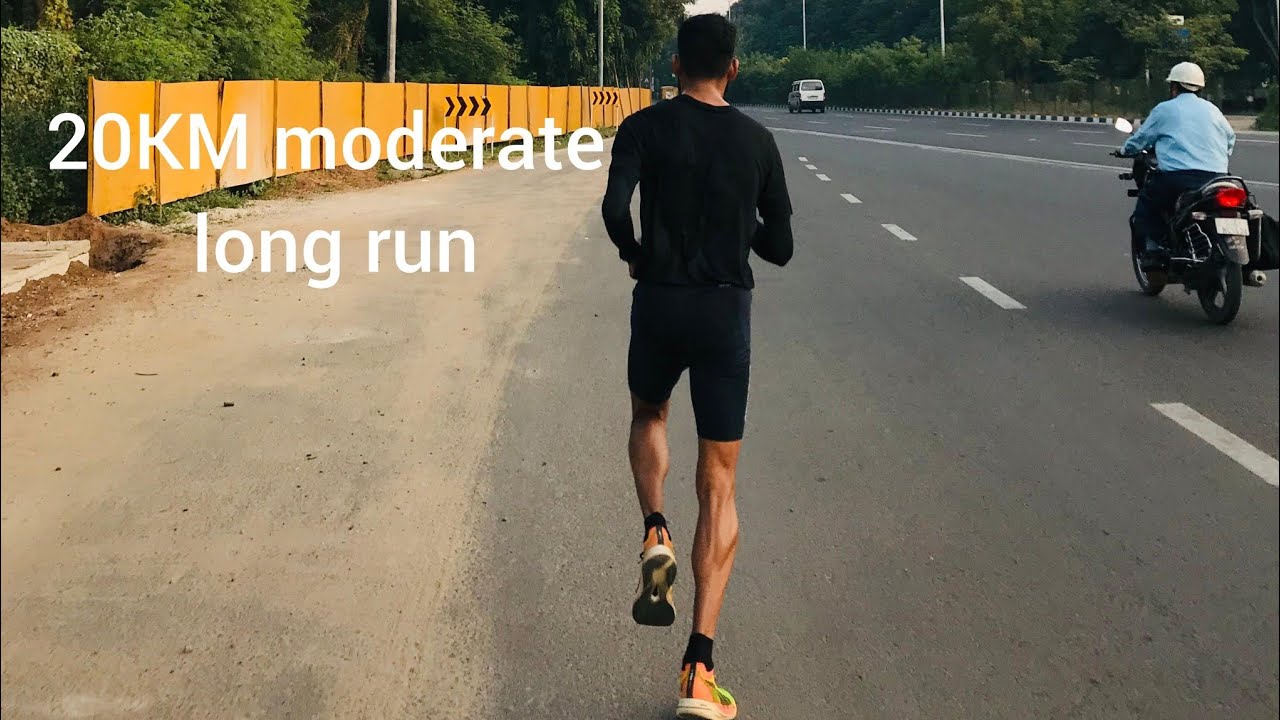 20km moderate long run in milege season - YouTube