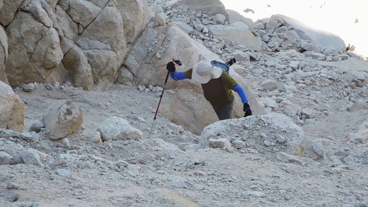 Climbing Up Scree Field - YouTube