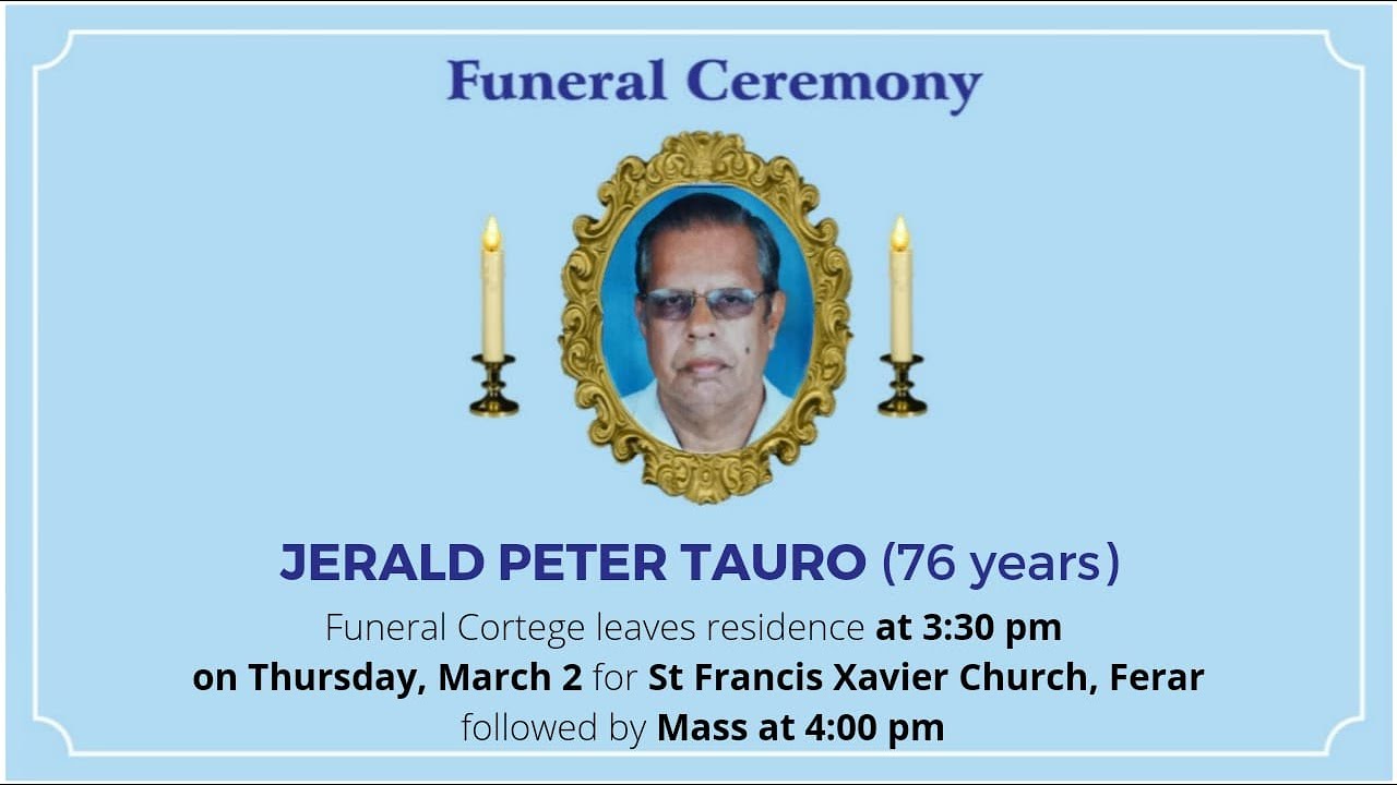 Funeral Ceremony Of Vinay Tauro at Christopher Doyle blog