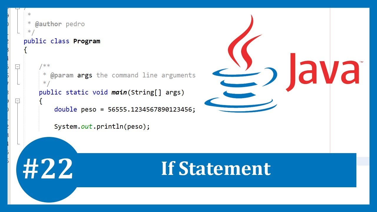 Java Tutorial #22 - If Statement - YouTube