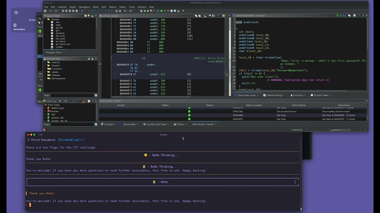 ReVa automatically solving a CTF challenge - YouTube