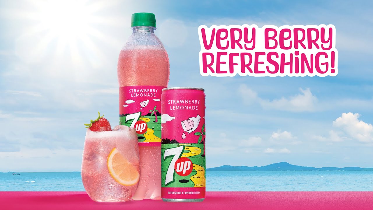 Break the garmi with the #VeryBerryRefreshing 7UP Strawberry Lemonade ...