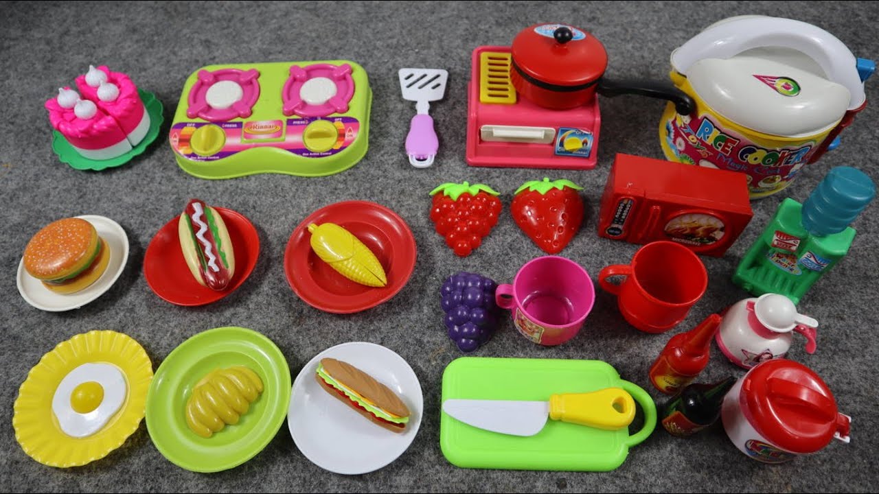 Unboxing Miniature Plastic Full Kitchen Set Collection | Toy Cooking ...