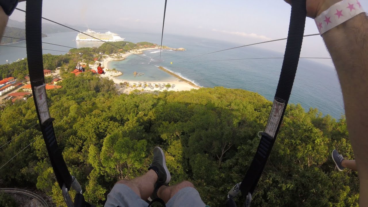 Part 2 Dragon's Breath Zip Line Labadee, Haiti - YouTube