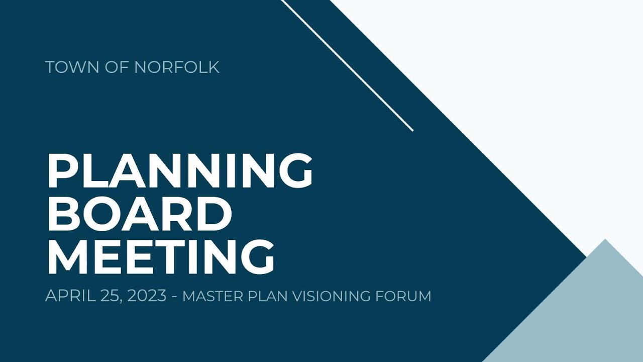Planning Board - Master Plan Forum Recorded April 25, 2023 - YouTube