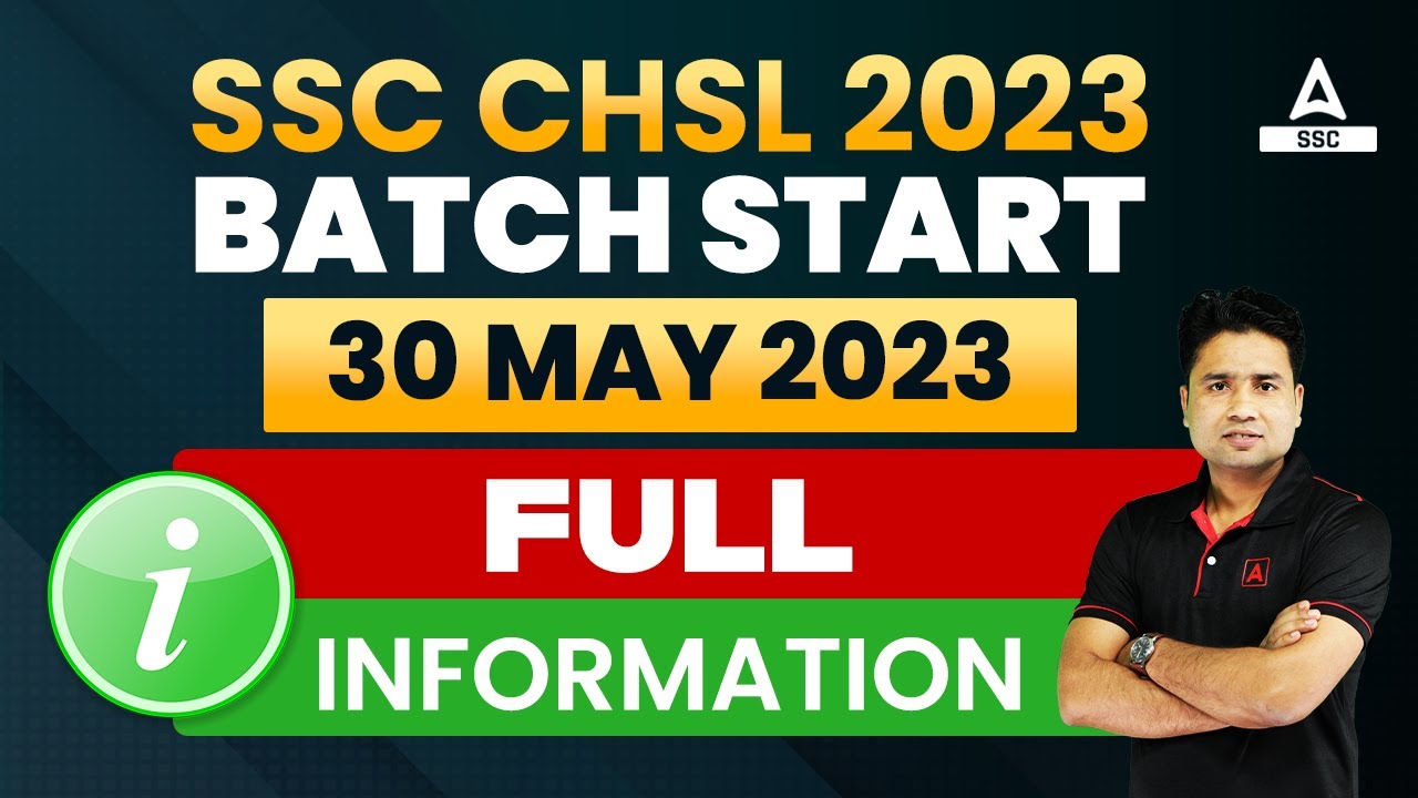 SSC CHSL Batch Start 30 May Full Information By Pawan Moral - YouTube