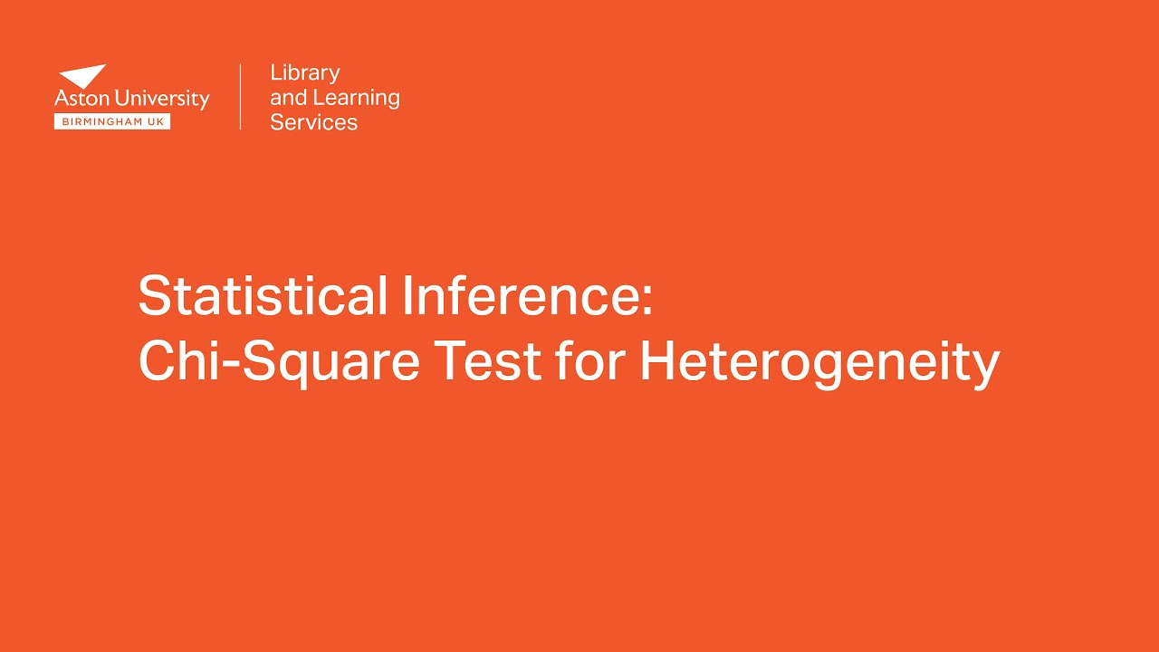 Example of Statistical Inference: Chi-Square Test for Heterogeneity ...