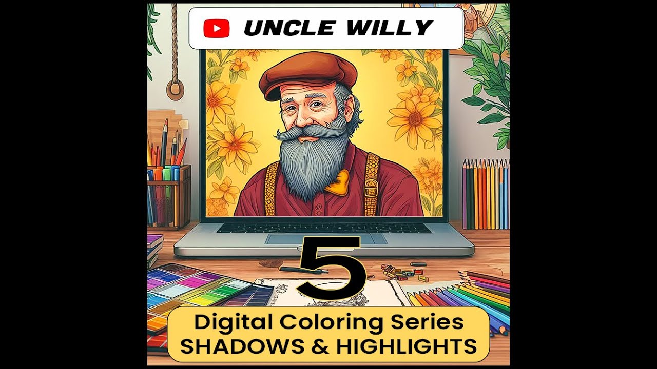 Uncle Willy Digital Coloring 5 - YouTube