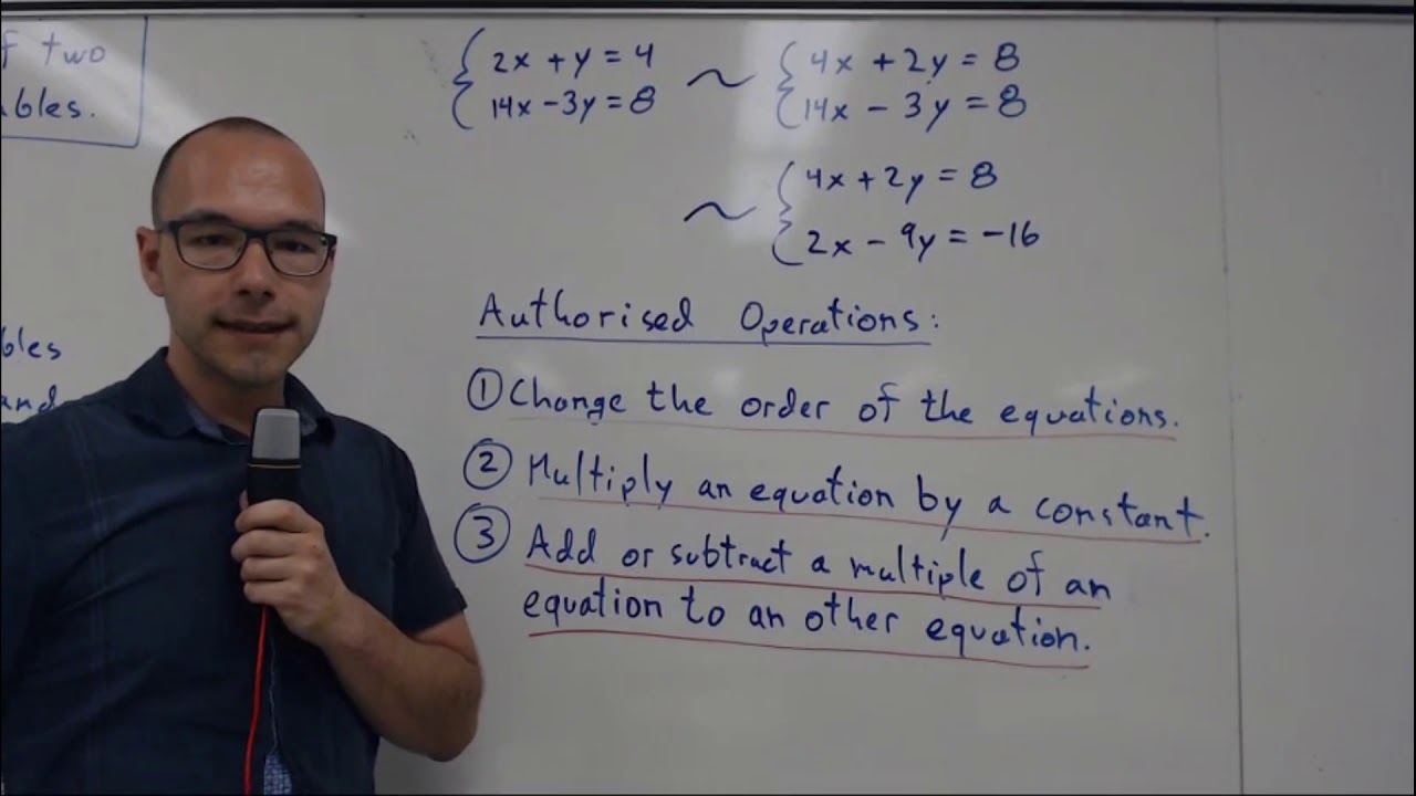 Equivalent systems of equations - YouTube