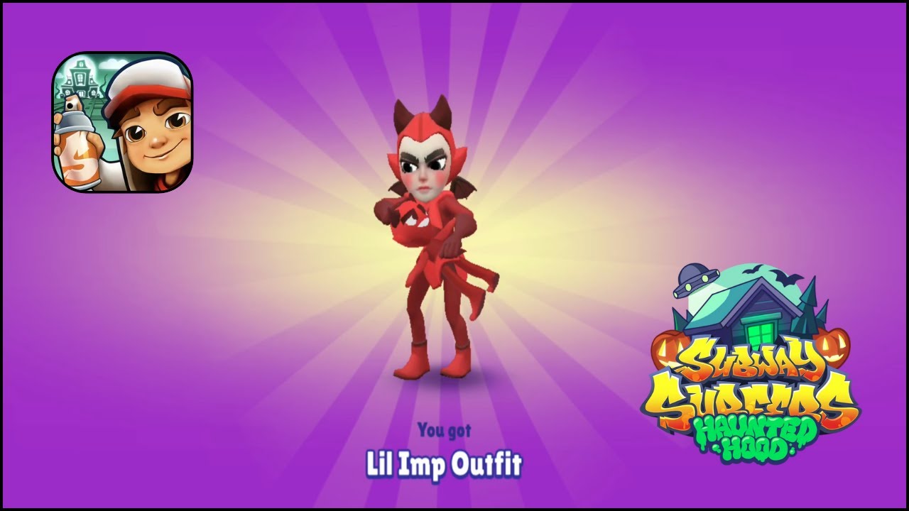 Subway Surfer Haunted Hood - Unlocked Lil Imp Outfit Character 2024 ...