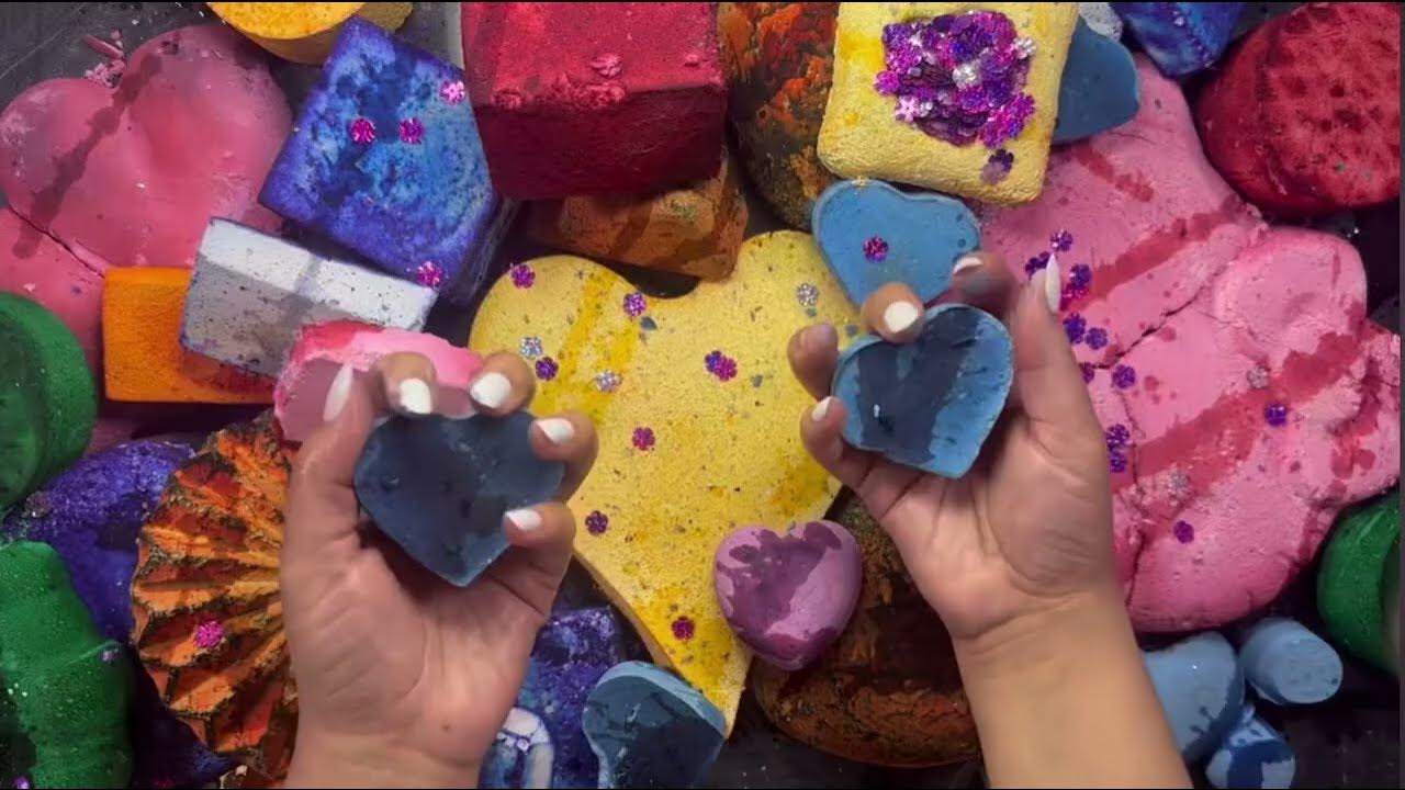 super dusty colorful soft reformed gymchalk crush asmr | chalk edit | powdery chalk | dusty ...