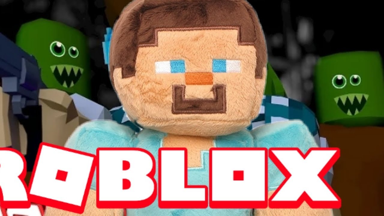 O Steve Gamer Jogando Zombie Rush No Roblox (Primeira Vez Do Steve ...