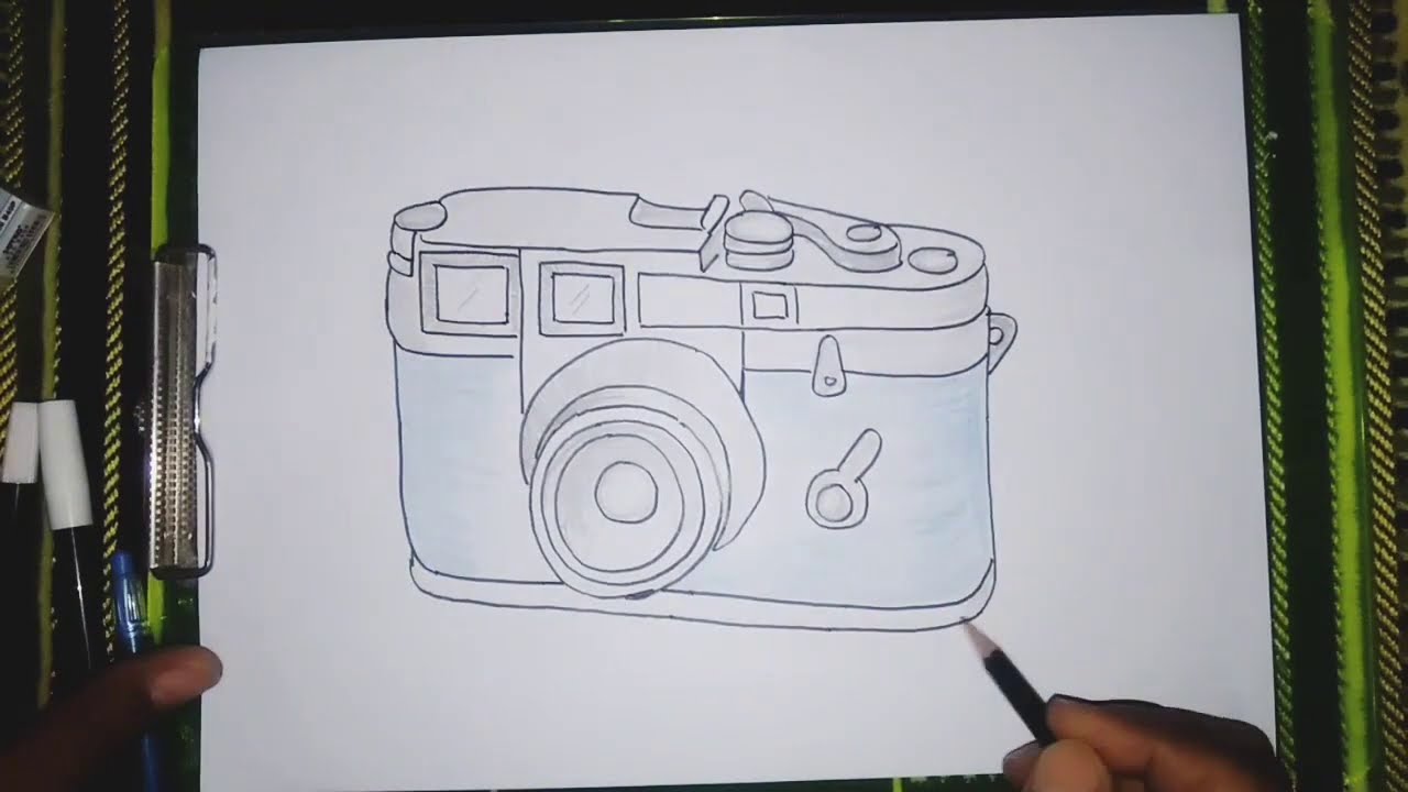 Cara yang mudah untuk menggambar Kamera tapi hasilnya bagus - YouTube