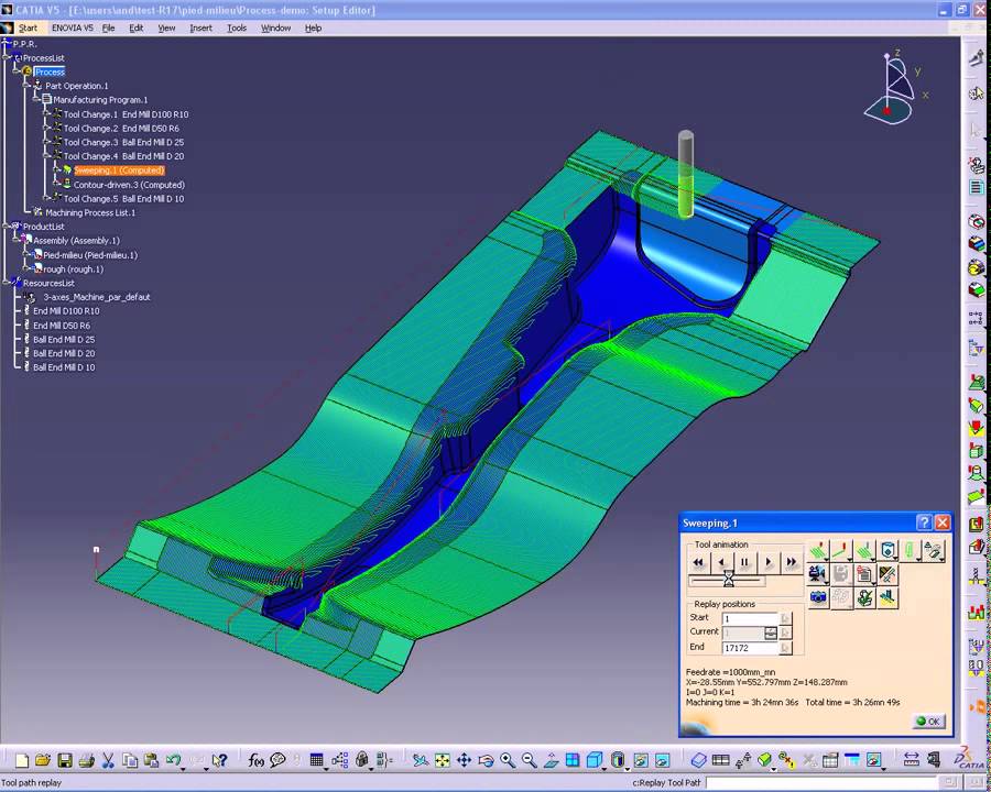 CATIA V5 Surface Machining SGE - YouTube
