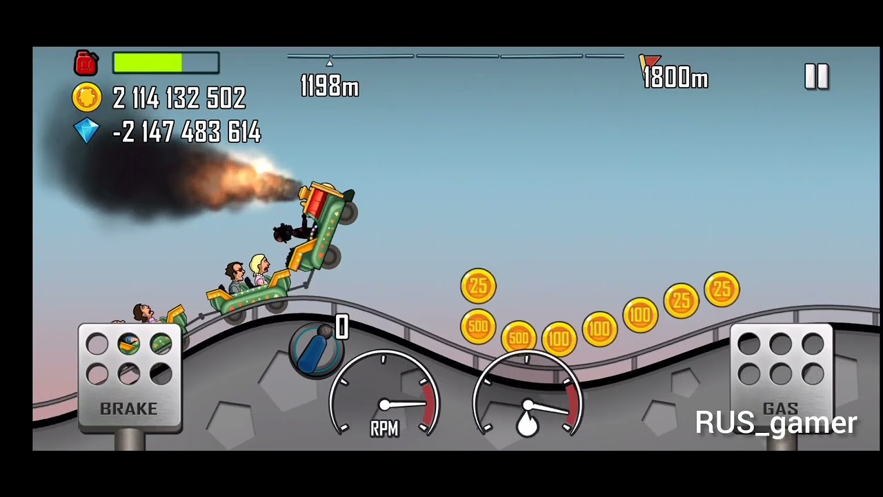 crazy train journey / hill climb racing - YouTube