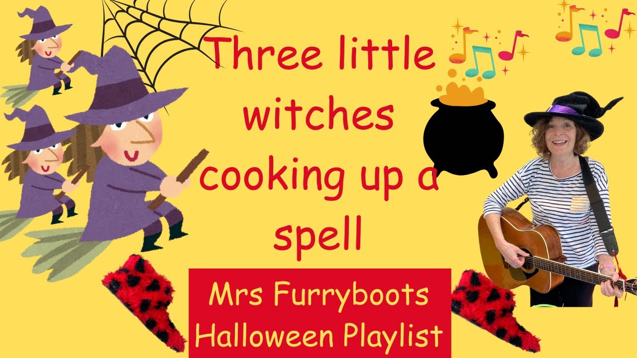 Three little witches cooking up a spell🧙🏻‍♀️ Mrs Furryboots Halloween ...
