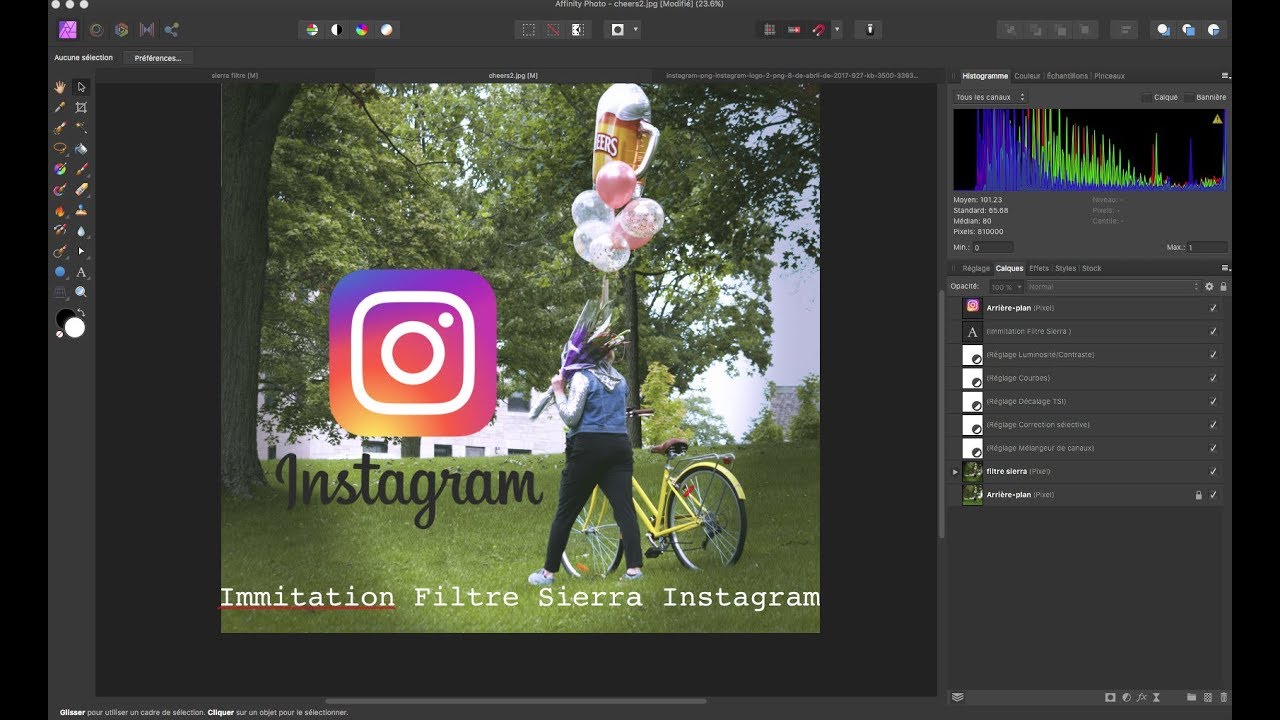 Tutoriel 26 (Filtre style instagram)Affinity photo - YouTube