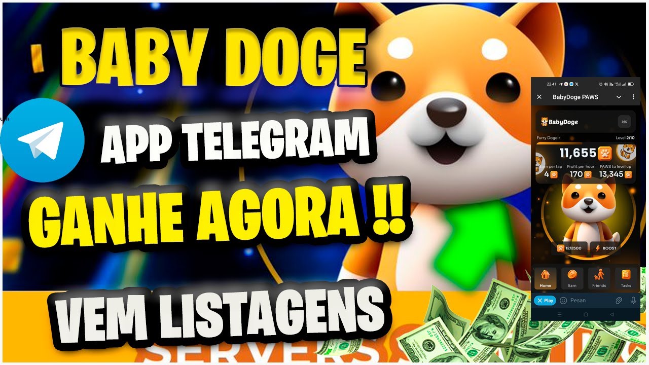 URGENTE !! BABY DOGE COIN HOJE LANCOU APP TELEGRAM GANHE GRATIS - YouTube