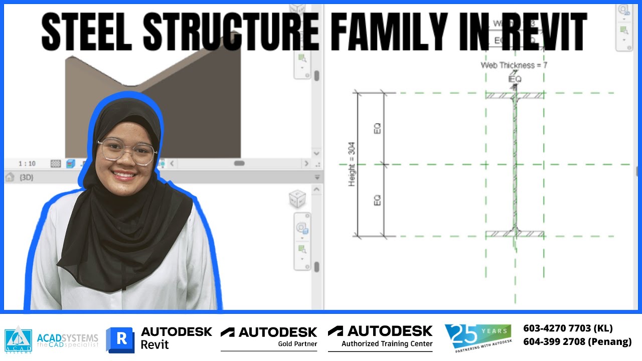 Steel Structure Family in Autodesk Revit - YouTube