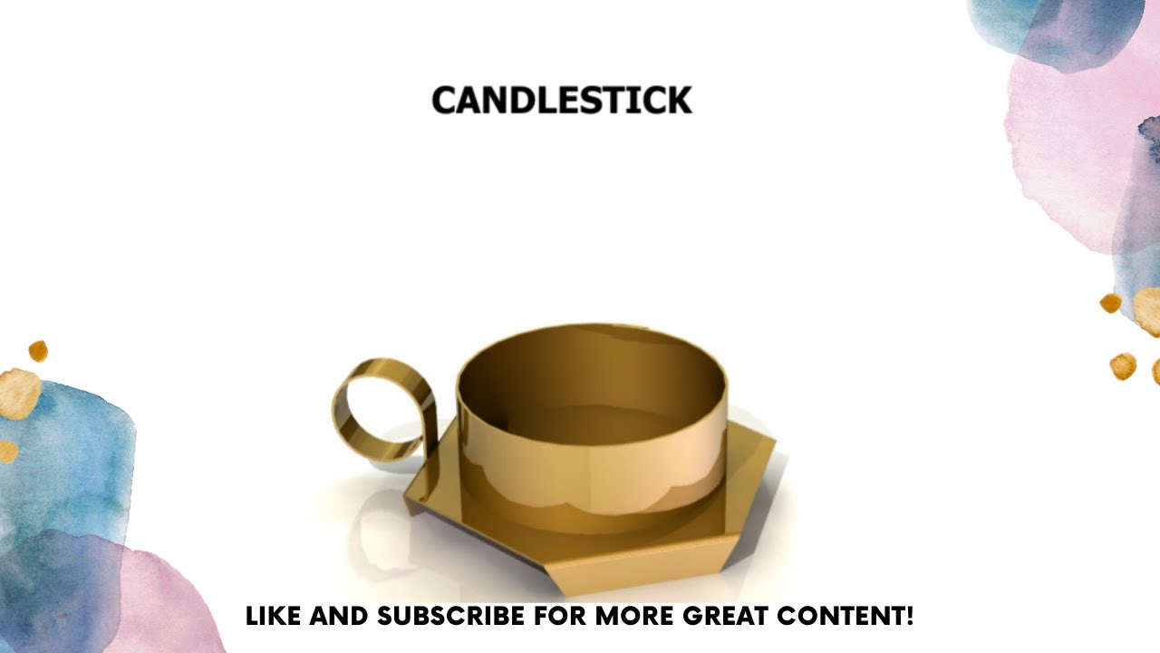 SOLIDWORKS TUTORIAL-5 [Sheet metal - Candle stick] - YouTube