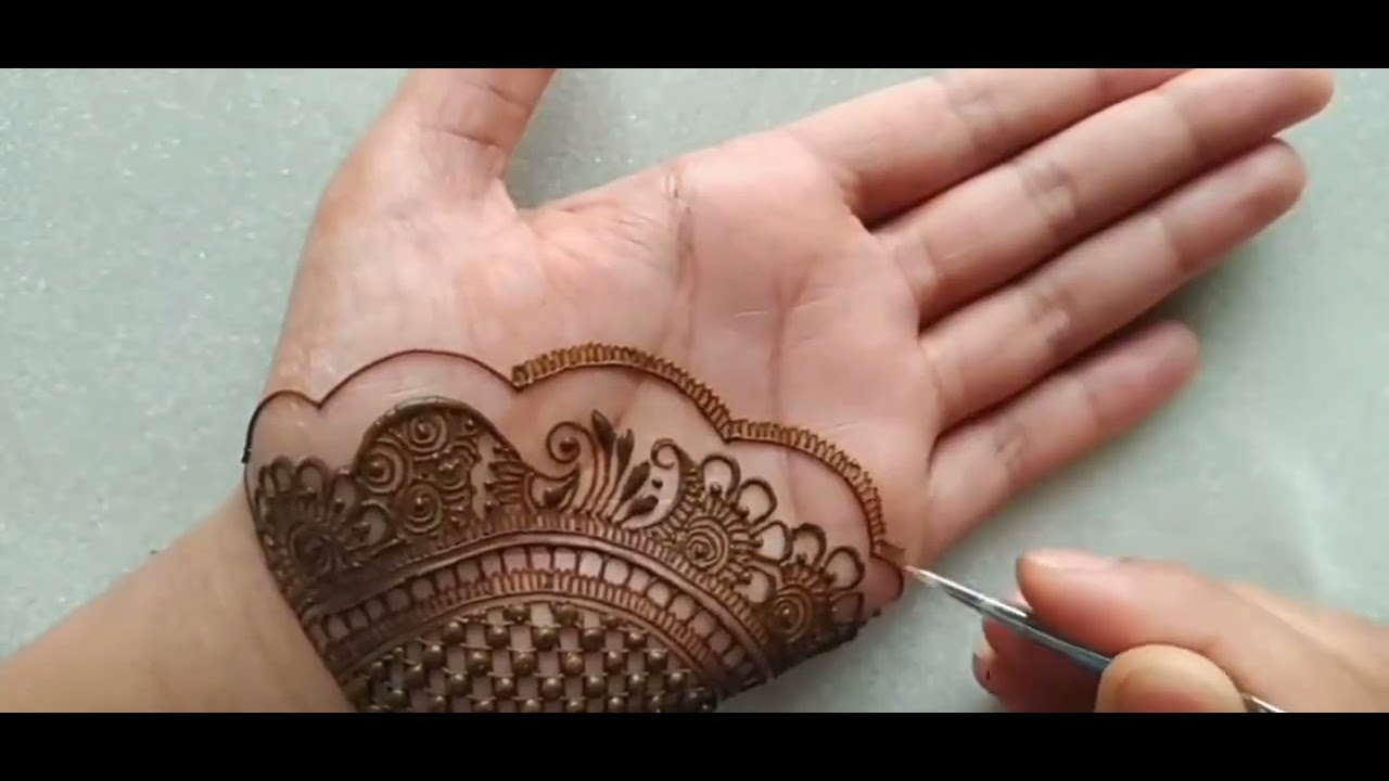 easy mehedi design | front hand 🧤 mehedi design | sima mehedi arts 2023 ...