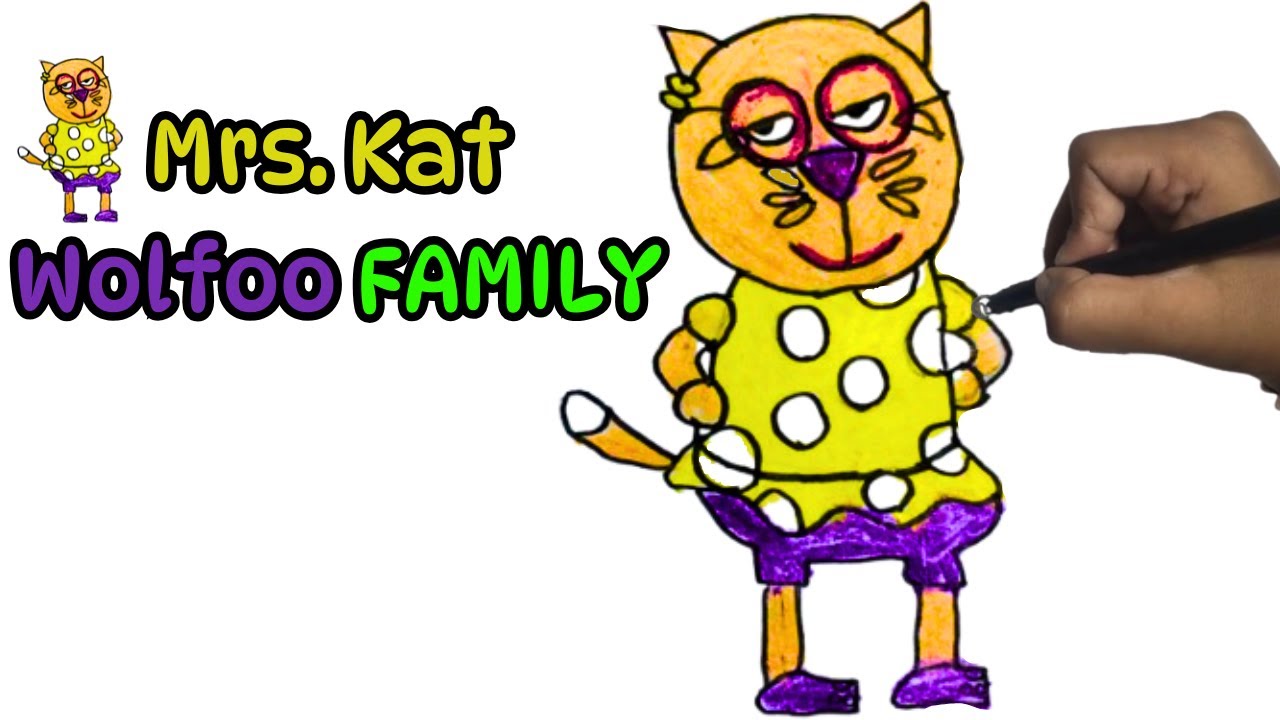 MRS KAT WOLFOO FAMILY DRAWING! MRS KAT EASY DRAWING FOR ALL! - YouTube