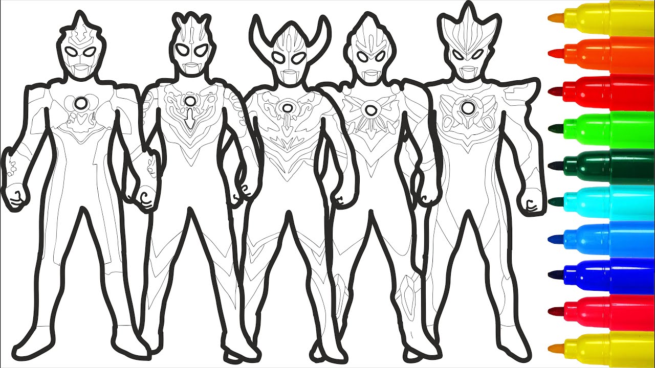 Ultraman Brothers of Power Coloring Pages - YouTube