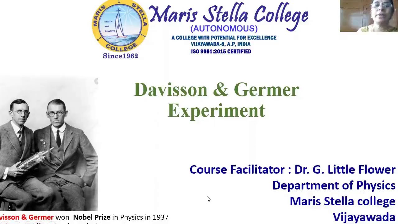 Davission and Germer experiment on electron diffraction - YouTube