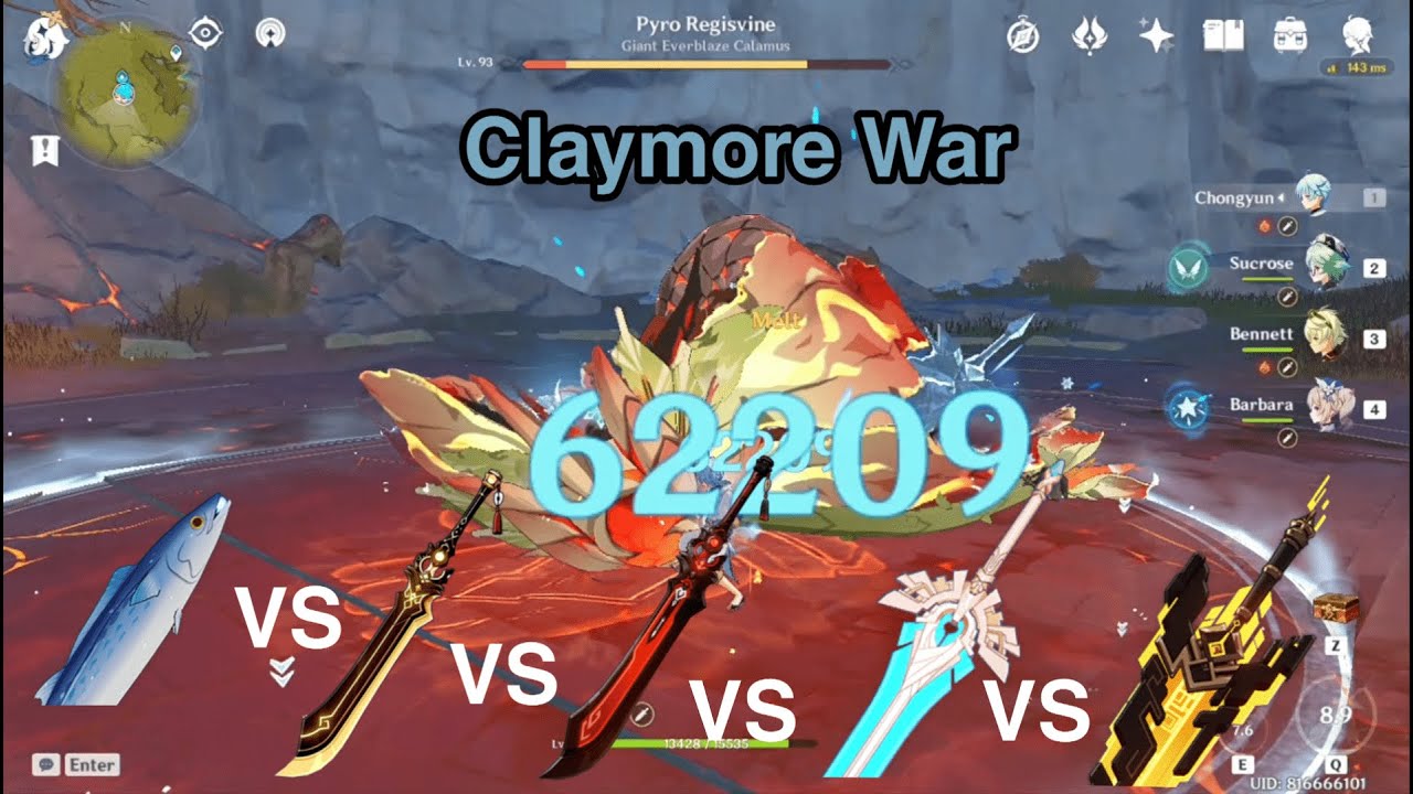 Luxurious Sea-Lord R5 War With Other Claymore ft Melt Chongyun ...