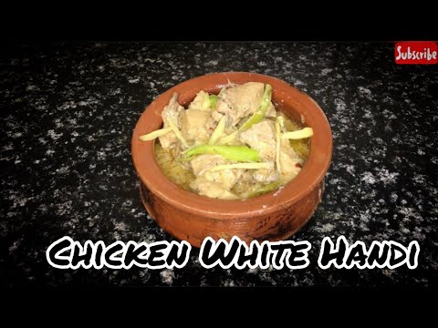 Chicken White Handi Recipe By Rafia Altaf Restaurant Style..... - YouTube