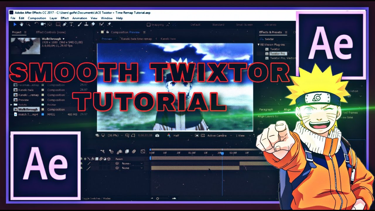 After Effects smooth twixtor tutorial and preset giveaway (beginners tutorial) - YouTube