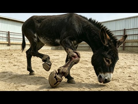 The Donkey Is In Excruciating Pain, Stumbling And Kneeling With Every Step It Takes! Treat!