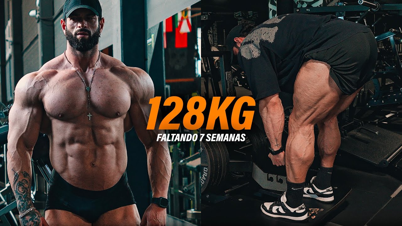 TREINO COM CARGA MÁXIMA + AVALIAÇÃO DE SHAPE *128kg em jejum faltando 7 ...