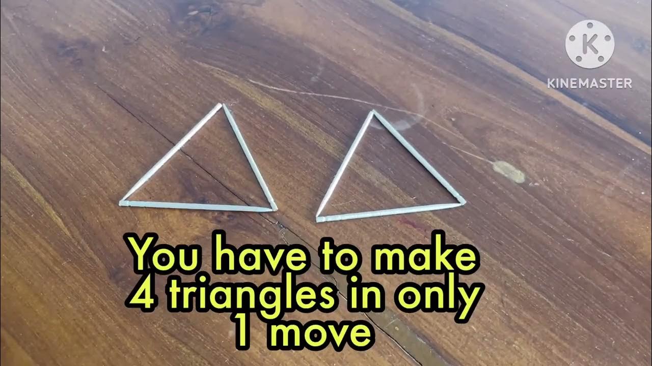 You have to make 4 triangles in only 1 move!!!🤣 - YouTube