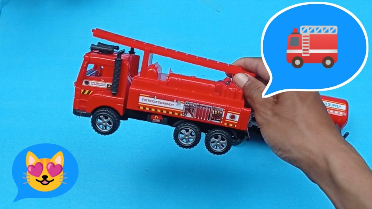 Mainan mobil baru truk pemadam kebakaran - fire rescue toy - YouTube