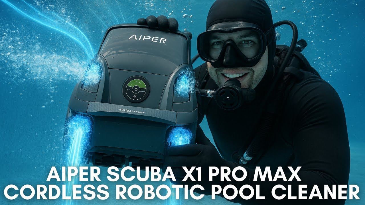 Aiper Scuba X1 Pro Max Cordless Robotic Pool Cleaner - YouTube