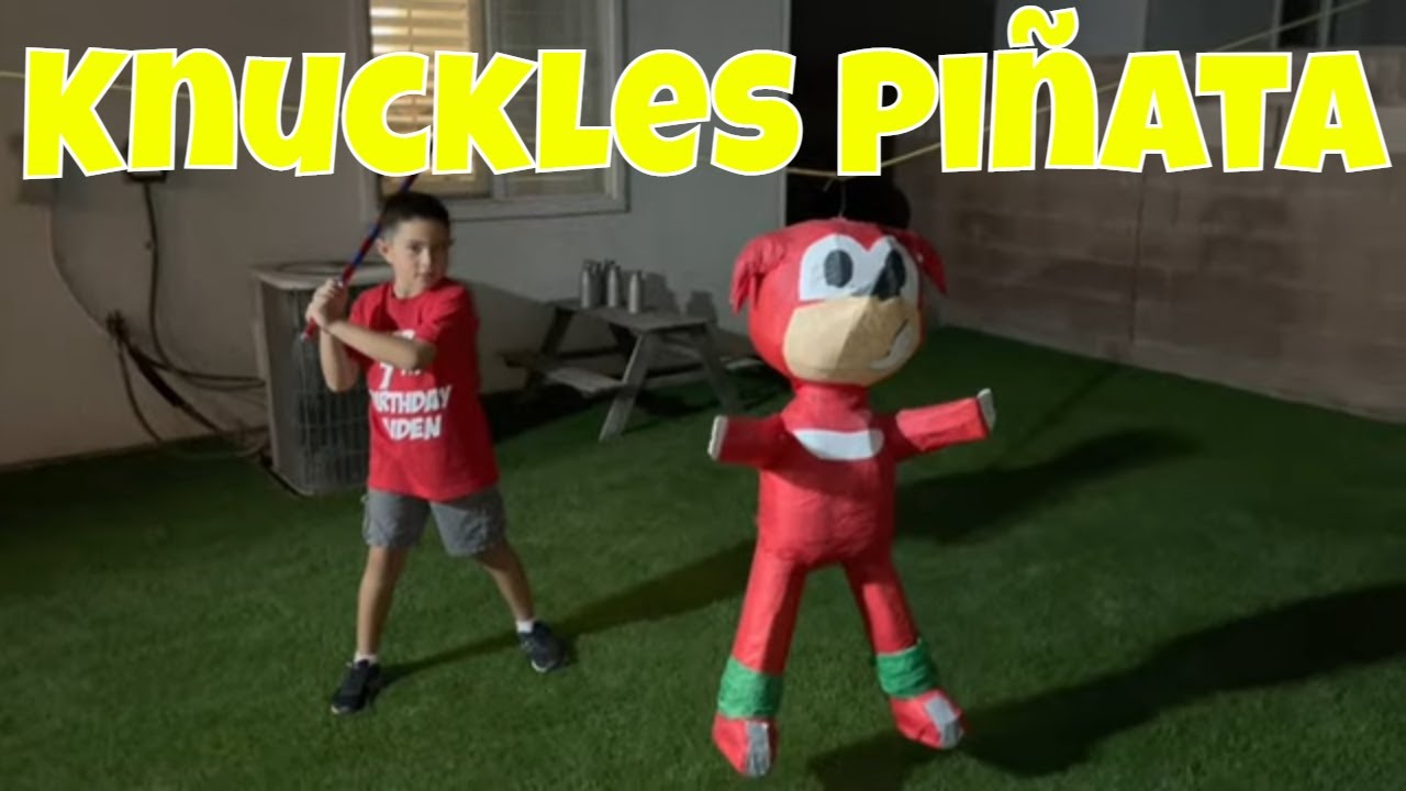 We Smash Knuckles Piñata From Sonic The Hedgehog - YouTube
