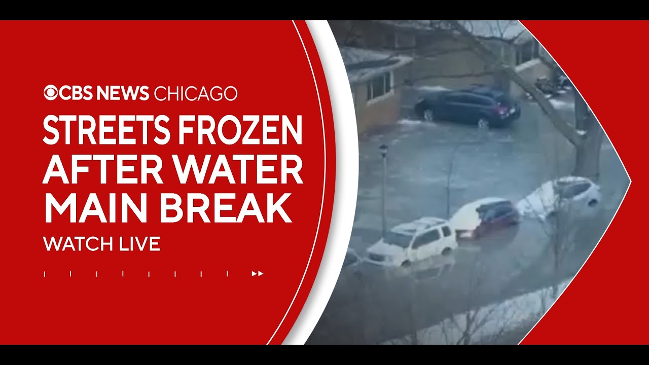 Videos of Skokie water main break show cars underwater, workers wading ...