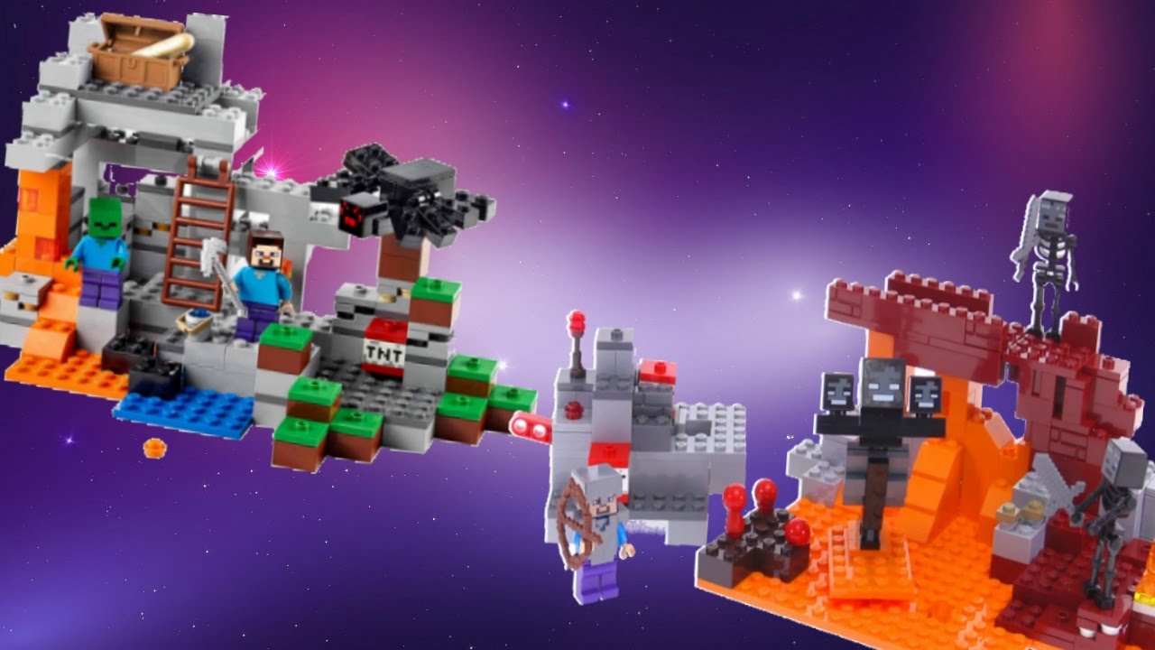 LEGO Minecraft Cave and The Nether Sets - YouTube