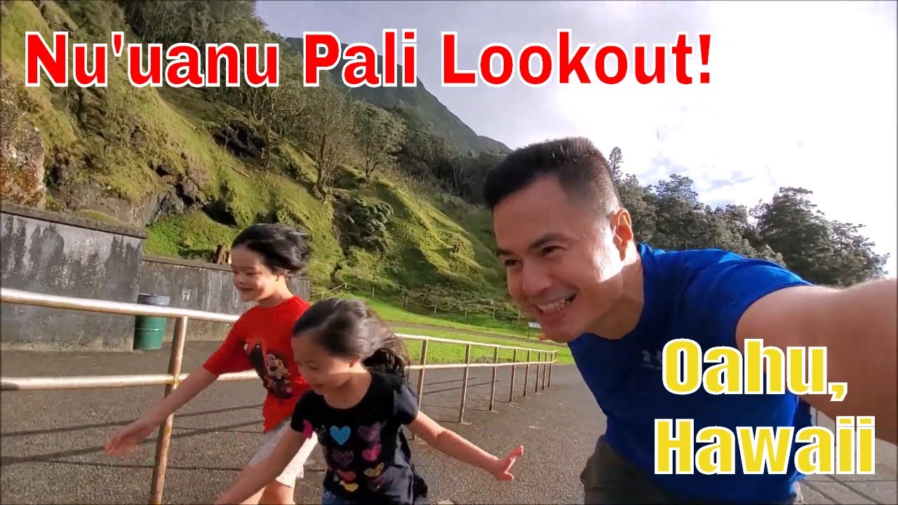 Nu‘uanu Pali Lookout || Extreme Strong High Wind Ahead! - YouTube
