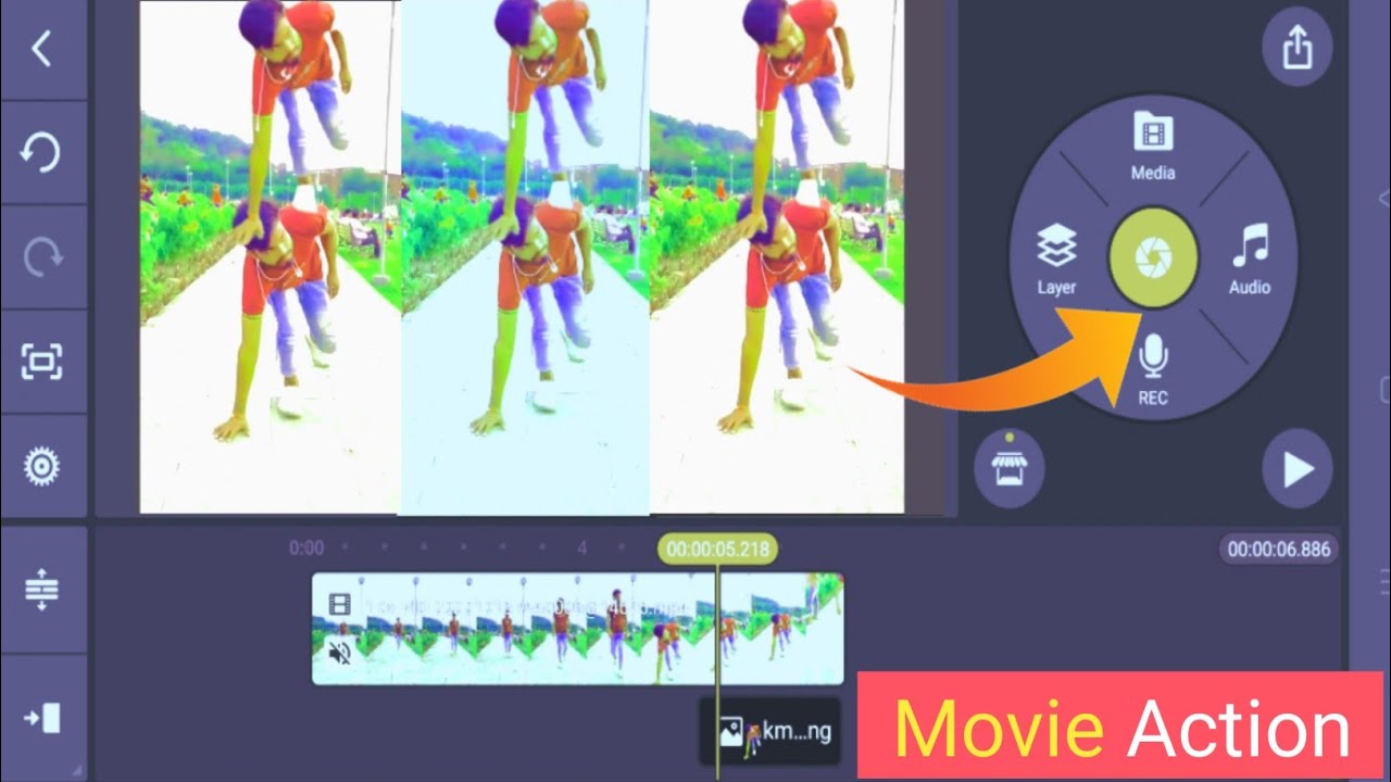 Movie Action video editing kaisa kara in kinemaster par - YouTube