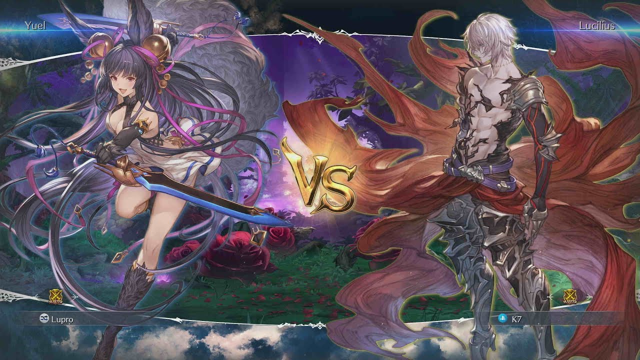 GBVS Rising High Level Lupro (Yuel) VS K7 (Lucilius) - YouTube