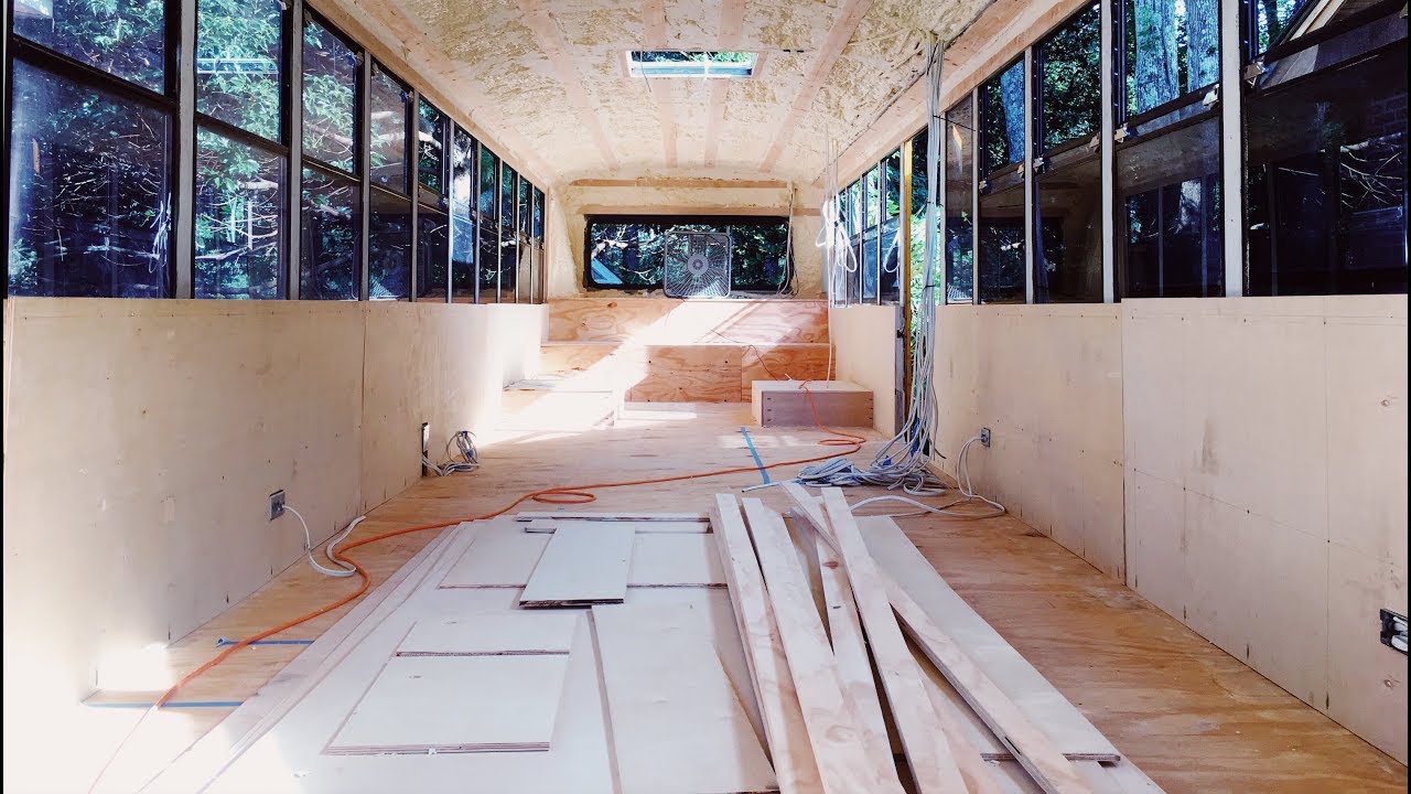 Installing Wall Panels: Bus Conversion Ep 22 - YouTube