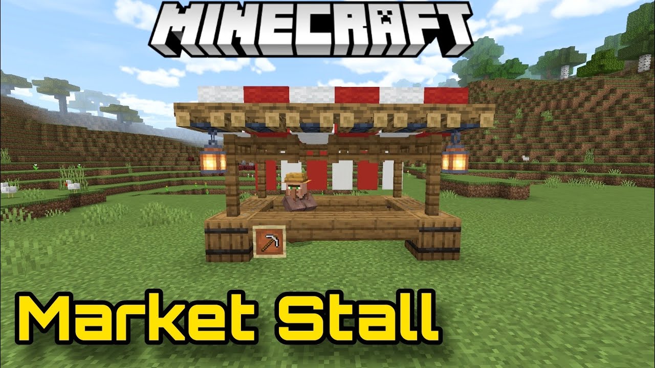 How to build Villagers Market Stall 😃 - YouTube