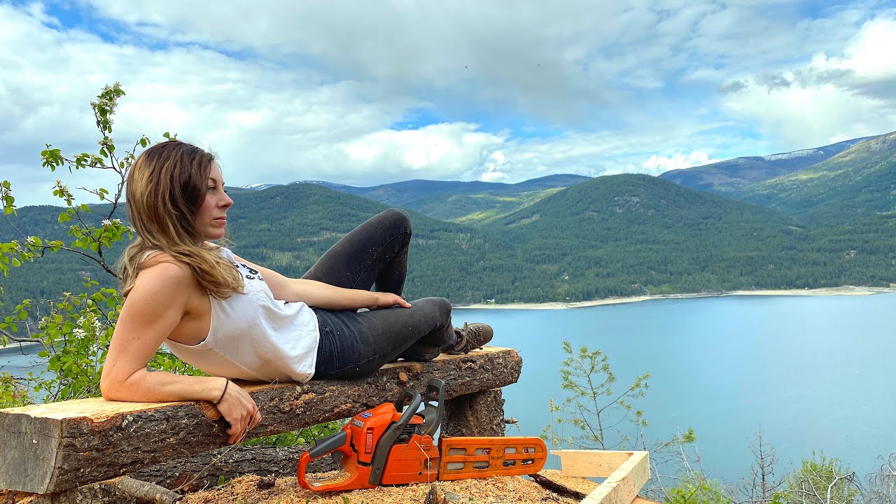 Freehand chainsaw milling (with an epic view!). - YouTube