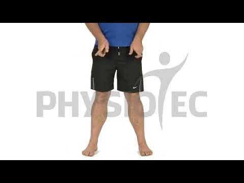 Standing, static hip abduction/adduction - YouTube