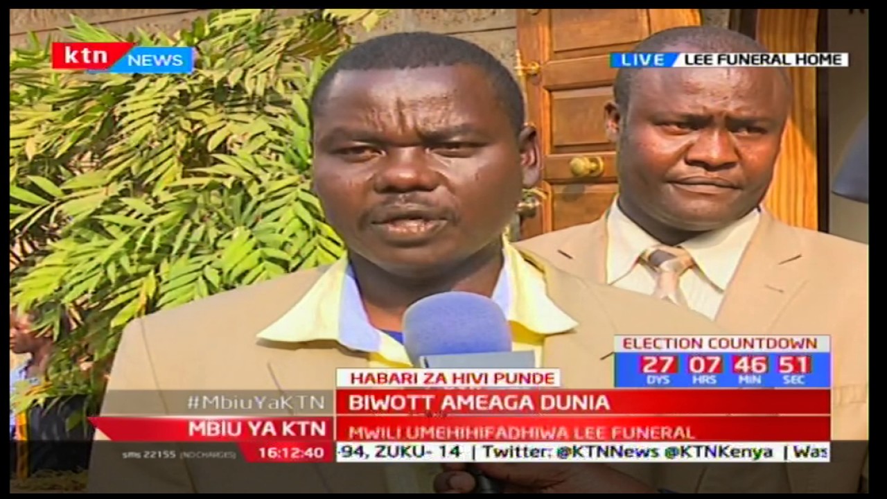 Kumbukumbu za aliyekuwa waziri Nichalos Biwott: Mbiu ya KTN - YouTube
