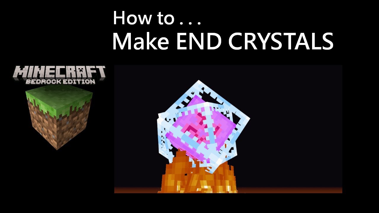Minecraft Bedrock PE: How to Make END CRYSTALS - YouTube